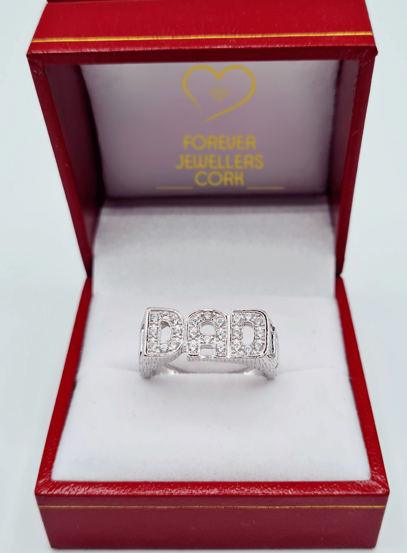 Sterling Silver CZ Dad Ring